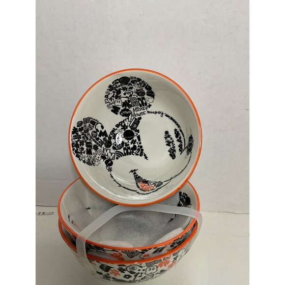 Disney | Dining | Disney Mickey Mouse Set Of 3 New Ceramic Serving ...